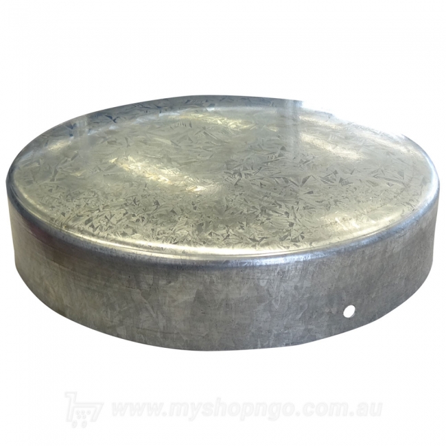 Round Galvanised Steel Pole Cap - Various Sizes | Electrical Wholesale