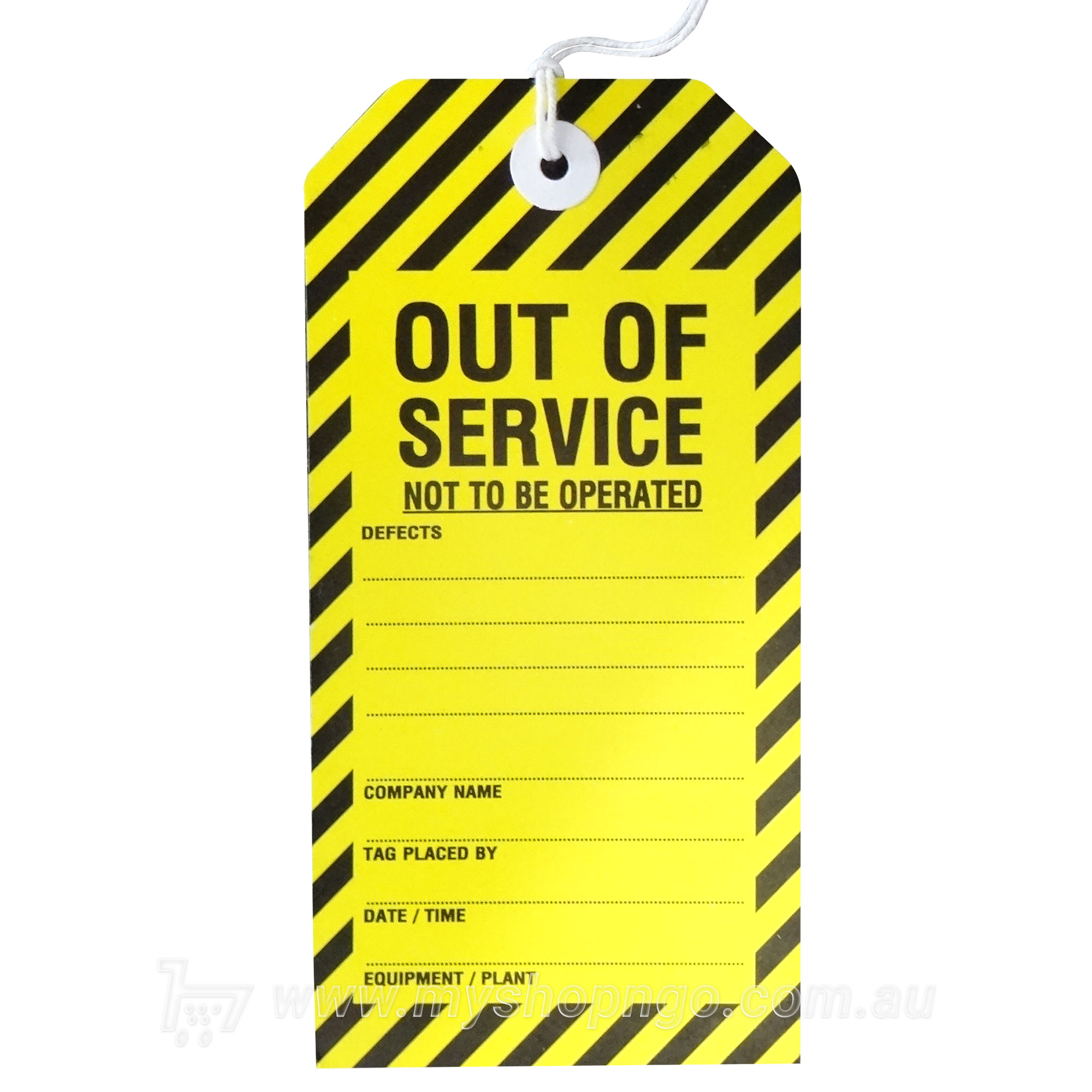 Danger: Do Not Operate tie-out lockout tag - pack 25 Danger: Do Not Operate tie-out lockout tag - pack 25