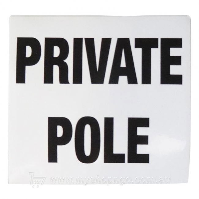 "Private Pole" Black and White Label | Electrical Wholesale