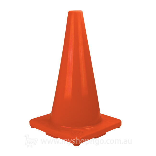 Traffic cone/witches hat - hi-vis fluorescent orange - 450mm