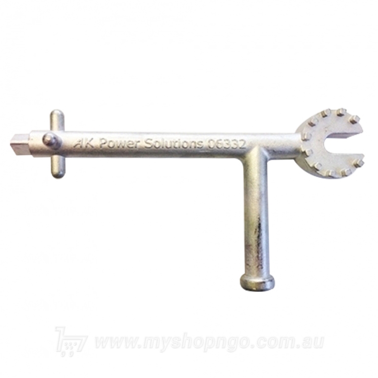 Lifting hook wrench, pit lid lifter for Optus pit covers.