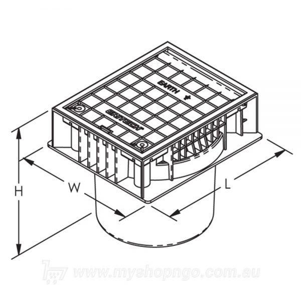 Earth rod inspection pit, plastic PIT-03, with lockable lid