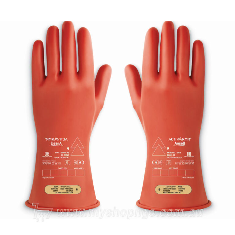 1000V Class 0 Insulated Rubber Gloves Ansell ACTIVARMR