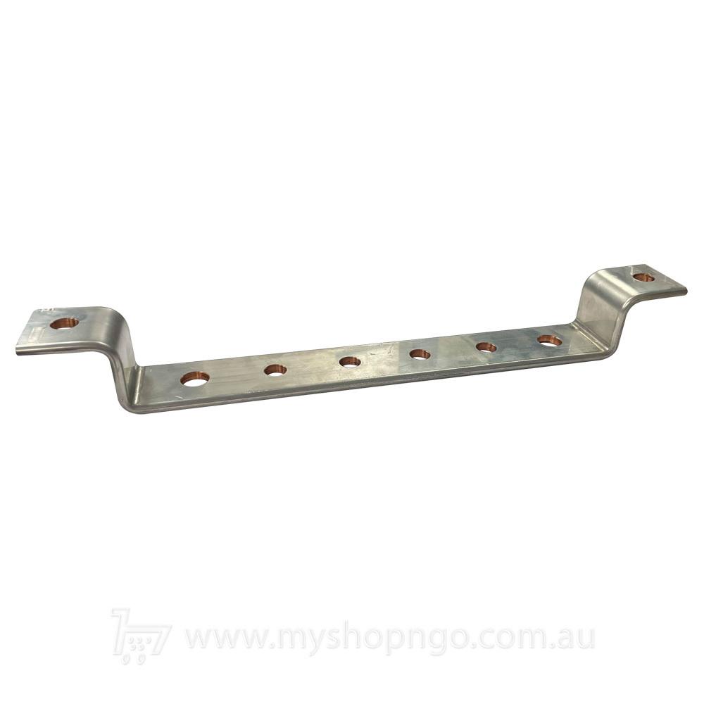 Earthing bar with stainless steel insulators and brackets