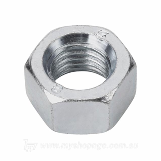 M10 hex nut, made from 316 grade stainless steel.