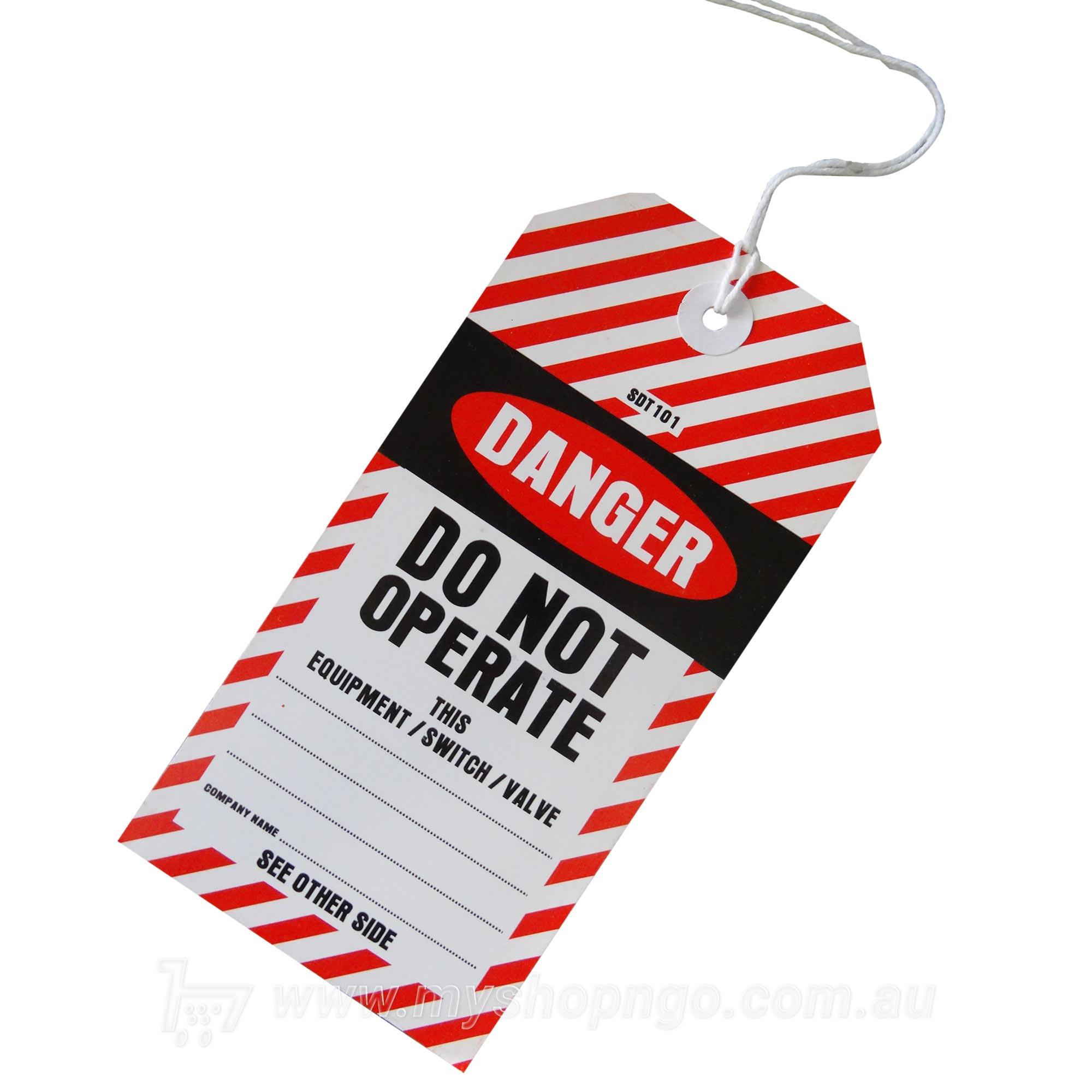 Danger: Do Not Operate tie-out lockout tag - pack 25 Danger: Do Not Operate tie-out lockout tag - pack 25